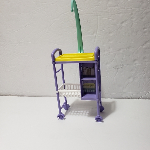 Mattel | Toys | 26 Barbie Purple Baby Changing Table Station Nursery ...